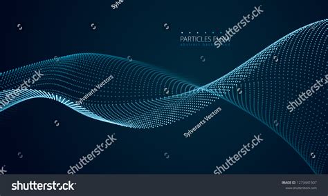Dynamic Particles Sound Wave Flowing Over Stock Vector Royalty Free 1273441507 Shutterstock