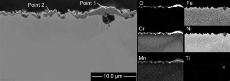 Sem Cross Sectional Image Showing The Oxide Scale In The Dark Area