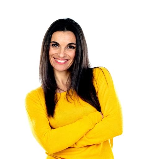 Premium Photo Attractive Brunette Woman