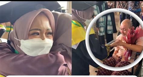Viral Sang Ayah Semangat Hadir Pakai Kursi Roda Di Wisuda Putrinya