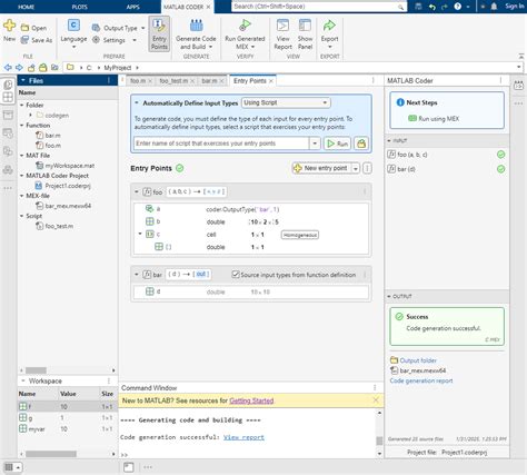 Matlab Coder Matlab コードからの C コードまたは Mex 関数の生成 Matlab