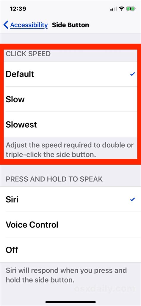 How To Adjust Click Speed Of Side Button On IPhone X