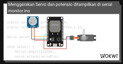 Menggerakan Servo Dan Potensio Ditampilkan Di Serial Monitor Ino
