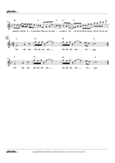 Hey Jude Lead Sheet