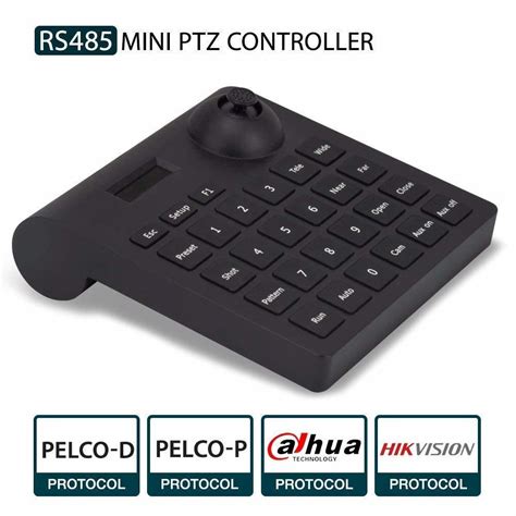 Ptz Keyboard For Analog Camera Rs485 Controller Mini Ptz Joystick With Lcd Screen Display Menu