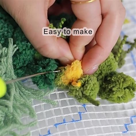 Latch Hook Moss Rug Colorful Moss Rug Diy Tufted Rug Set Landscape