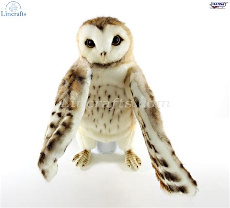Soft Toy Barn Owl Puppet By Hansa 28 Cm 8396 Lincrafts