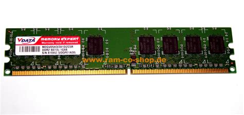 1 Gb Ddr2 Ram Pc2 5300u Non Ecc Cl5 Vdata M2gvd5h3i3x10izc5r € 344