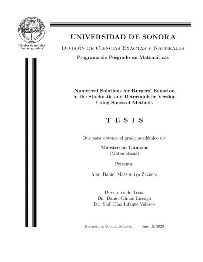 Numerical Solutions For Burgers Equation Without Viscosity 55