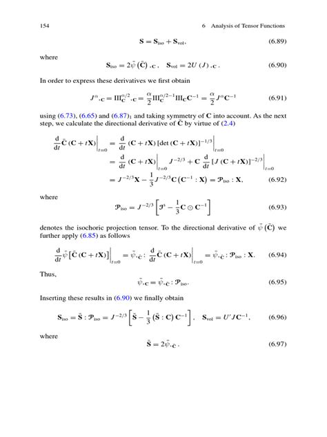 154 6 Analysis Of Tensor Functions Iso Vol Pdf Eigenvalues And Eigenvectors Elasticity