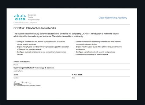 Ayushi Shrivastava On Linkedin Cisconetworkingacademy Networking