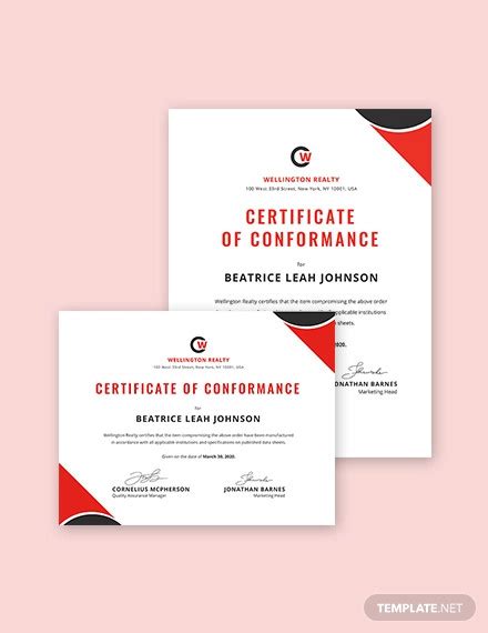16 Certificate Of Conformance Examples To Download