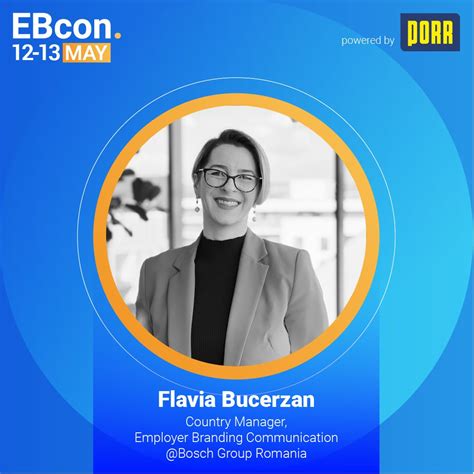 🔊 Were Thrilled To Welcome Flavia Bucerzan From Bosch Romania As Our Ebcon 2025 Speaker