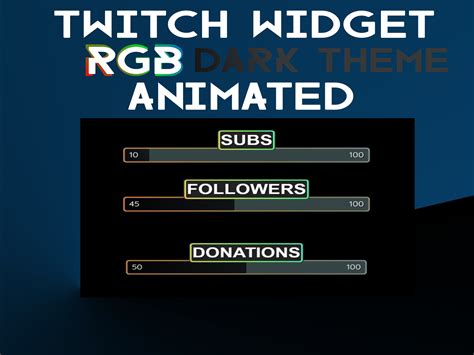 Animated Widget With An Rgb Effect For Twitch Streams Using Streamlabs