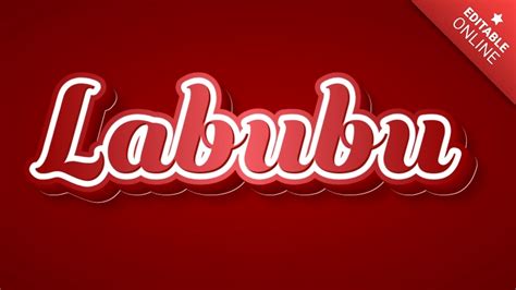 Labubu | 3D With Red Gradient | Text Effect Generator