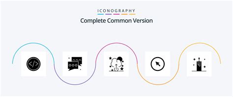 complete common version glyph 5 icon pack including candle point