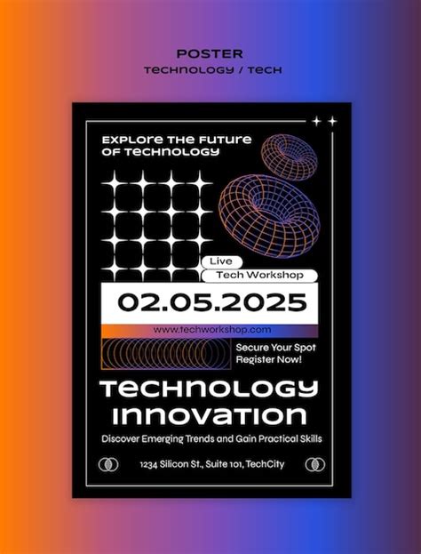 Free Psd Technology Flyer Template Design