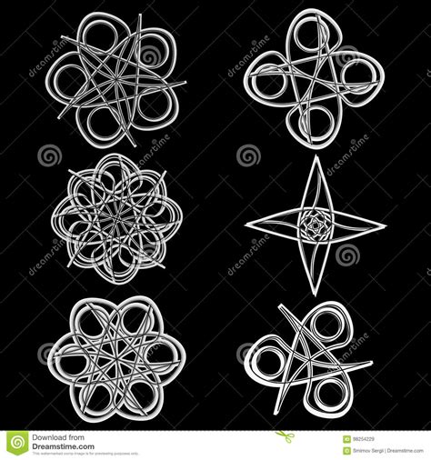 Beautiful And Symmetrical Geometric Pattern Stock Illustration