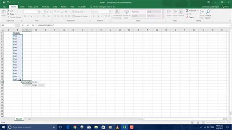 Inserting Countif Function In Ms Excel Youtube