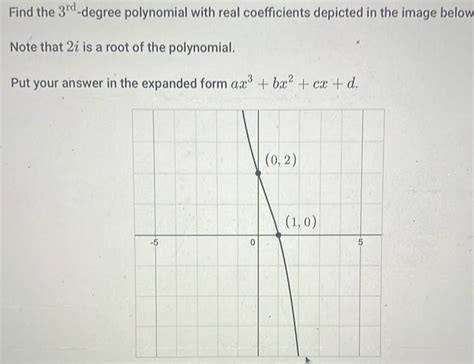 [answered] Find The 3rd Degree Polynomial With Real Coefficients Kunduz