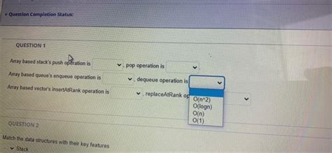 Solved Question 1 Array Based Stacks Push Operation Is V