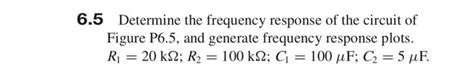 Solved Determine The Frequency Response Of The Circuit Chegg