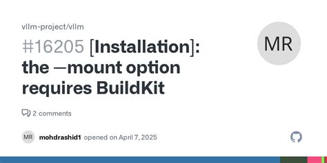 Installation The Mount Option Requires Buildkit · Issue 16205