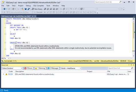 How To Work With T Sql Code Analyzer