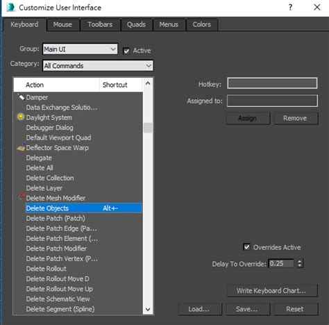 3dmax Delete Key無法使用 3dmax Delete Key無法使用