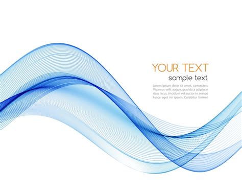 Premium Vector Blue Abstract Wave Design Element