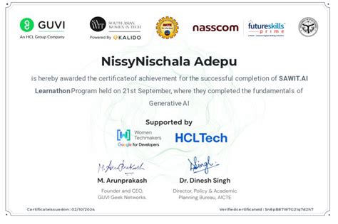 Nissynischala Adepu On Linkedin Generativeai Breakthecode