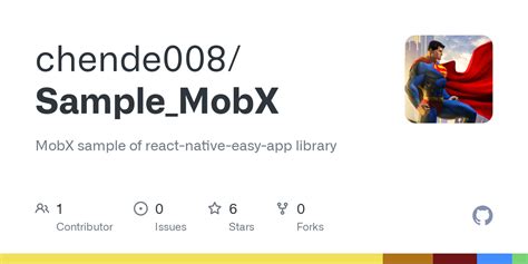 GitHub Chende Sample MobX MobX Sample Of React Native Easy App Library