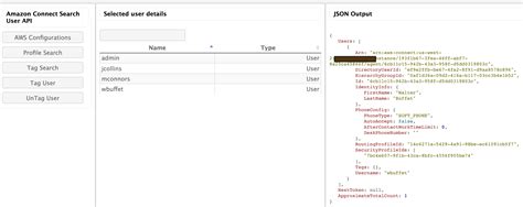 programmatically search for users using an api in amazon connect aws