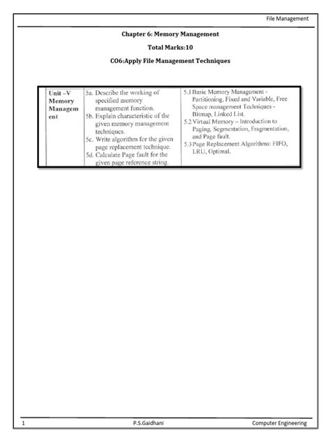 Osy Chapter 6 File Management By Psg Pdf Computer File