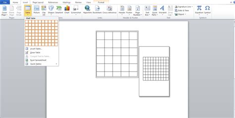 how to create movable and multiple table side by side in microsoft word