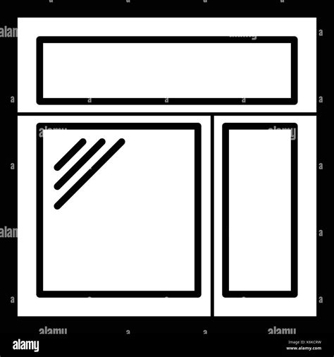 Square Window Frame Icon Simple Black Style Stock Vector Image Art Alamy