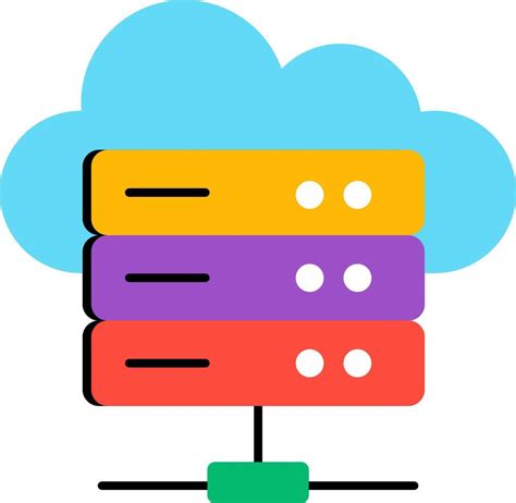 A Stack Of Servers With A Cloud In The Middle 53301980 Vector Art At