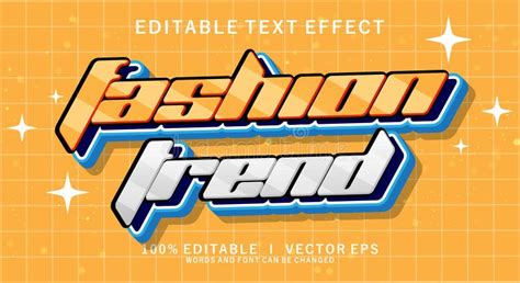 Fashion Trend Vector Text Effect With Modern Style Design Stock Vector Illustration Of Sign