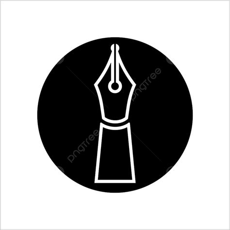 Ink Pen Nib Icon Vector Art Illustration Design Pictogram Macro Png And Vector With