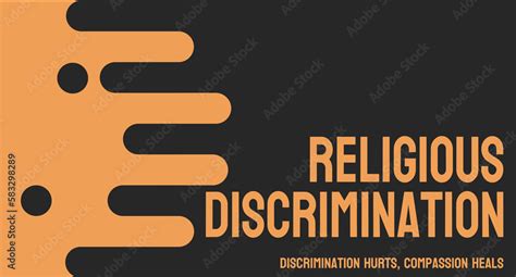 Religious Discrimination Unfair Treatment Based On Religious Beliefs Stock Vector Adobe Stock