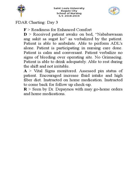 Fdar Charting Surgical Pdf