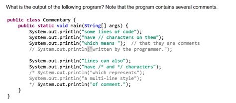 Solved What Is The Output Of The Following Program Note