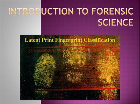 PPT Introduction To Forensic Science PowerPoint Presentation Free Download ID 1886638