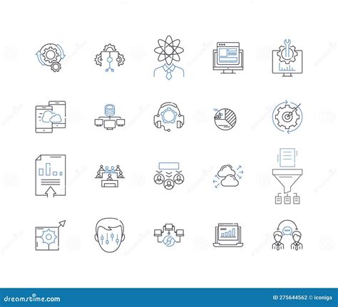 Synergy Line Icons Collection Collaboration Cooperation
