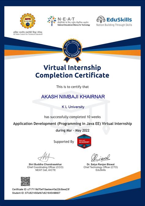 akash khairnar on linkedin internship java development
