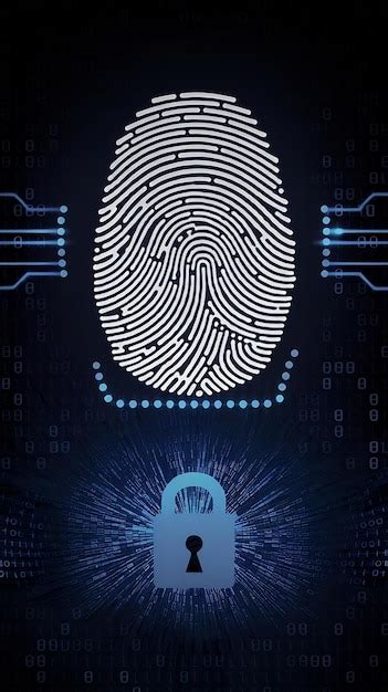 Digital Fingerprint Security Concept Binary Digits Background Premium Ai Generated Image