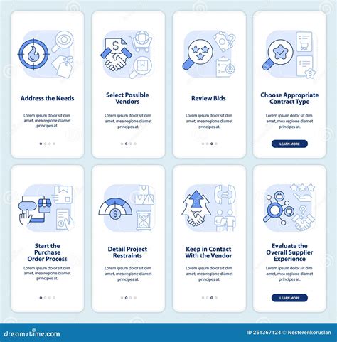 Strategic Procurement Planning Light Blue Onboarding Mobile App Screen