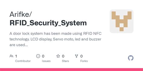 GitHub Arifke RFID Security System A Door Lock System Has Been Made Using RFID NFC Technology