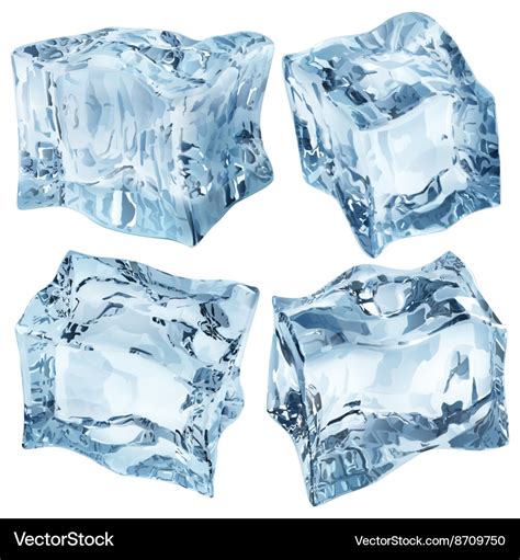 Ice Cubes Royalty Free Vector Image VectorStock