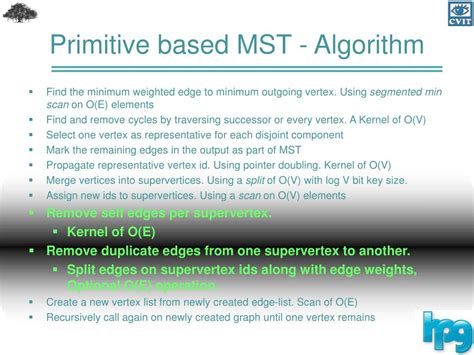 Ppt Fast Minimum Spanning Tree For Large Graphs On The Gpu Powerpoint